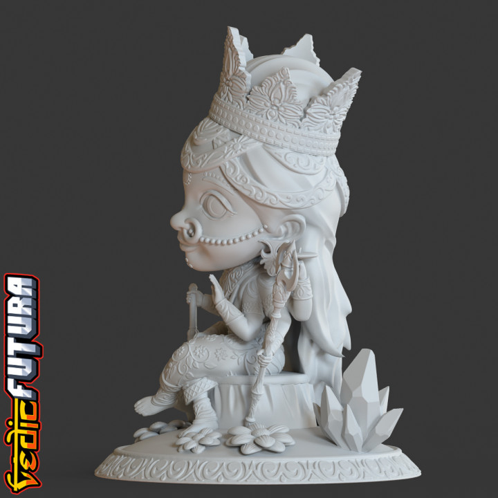 3D Printable Chibi Durga - The Victorious Conqueror [Easy Paint] by ...