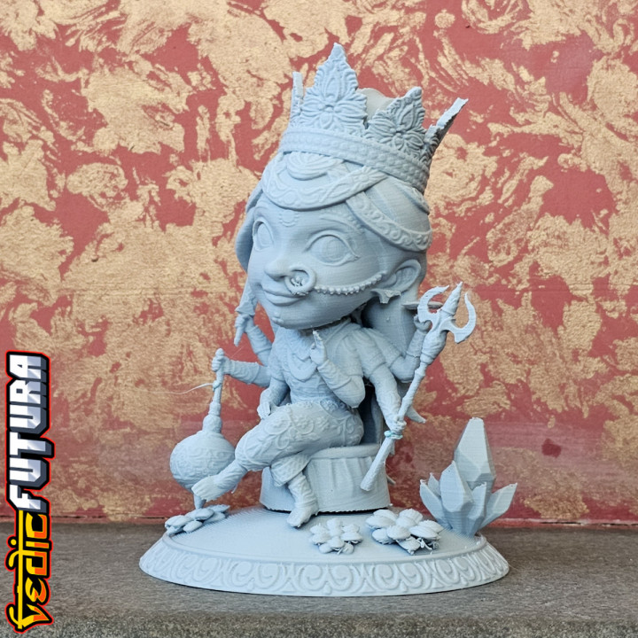 3D Printable Chibi Durga - The Victorious Conqueror [Easy Paint] by ...