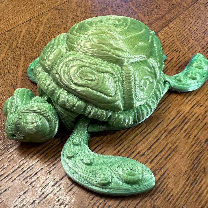 3D Print of Flexi Turtle Print In Place by jameshorwitz