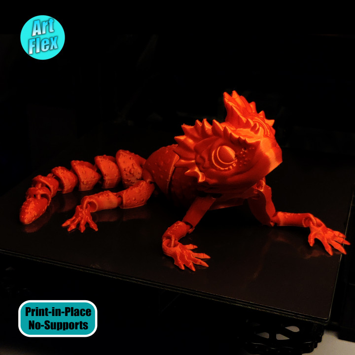 3D Printable Articulated Cute Lizard by ArtFlex