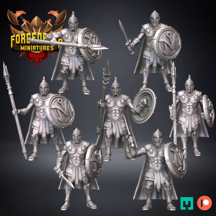 3D Printable Spartan Warriors - Modular by Forged Path Miniatures