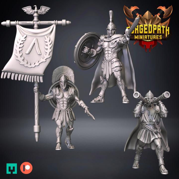 3D Printable Spartan Warriors - Modular by Forged Path Miniatures