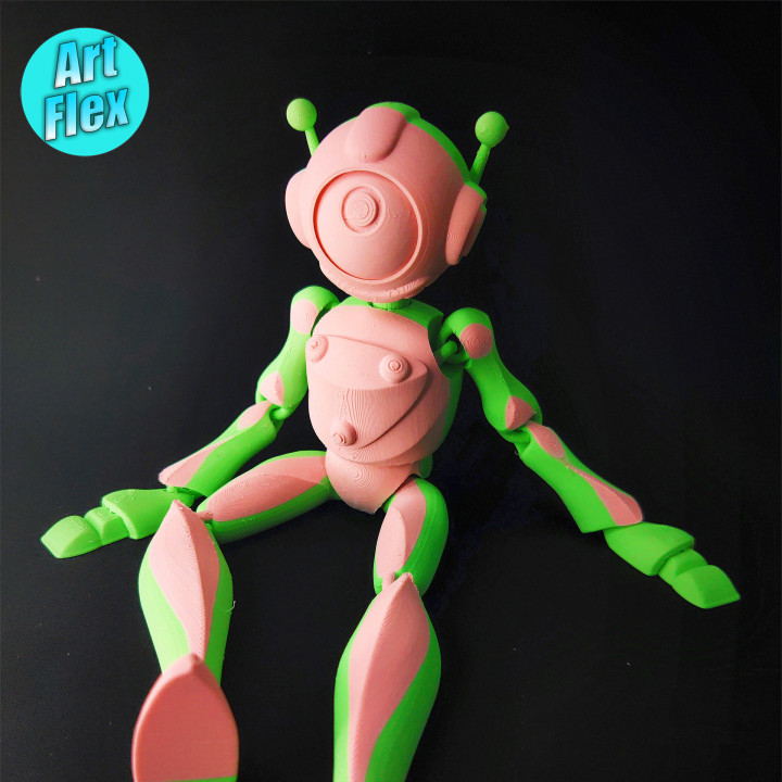 3d Printable Flexi Feminine Robot By Artflex