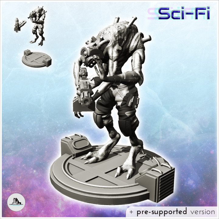 3D Printable Sci-Fi alien figures pack No. 2 - SF SciFi post-apo post ...