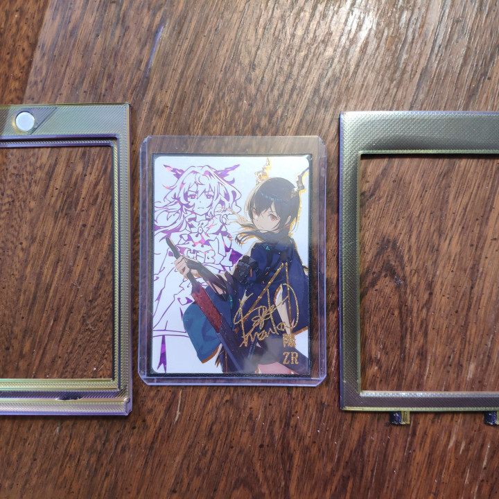 3D Printable 35pt Magnetic Toploader Case by shou tan