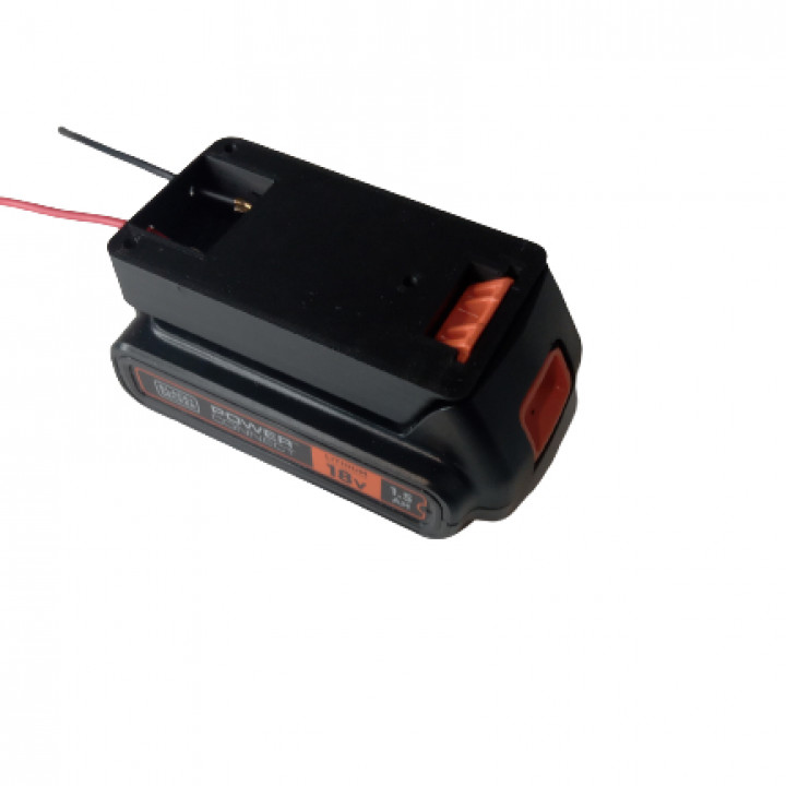 3D Printable Black&Decker Battery adapter hanger 18V by Maciej K