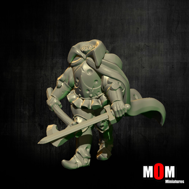 3D Printable Headless knight by MOMminiatures
