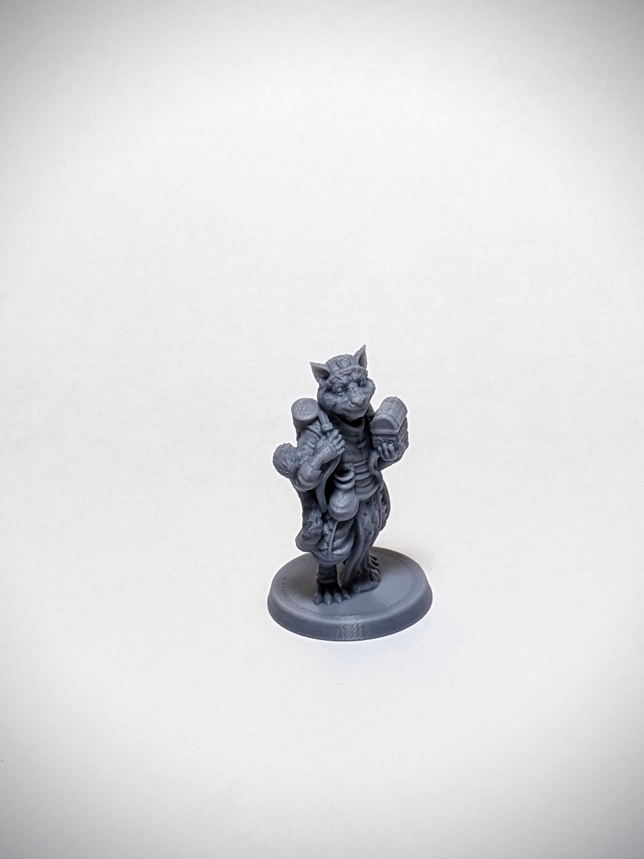3D Printable Catfolk Merchant - Everyday Folk by Evan Carothers