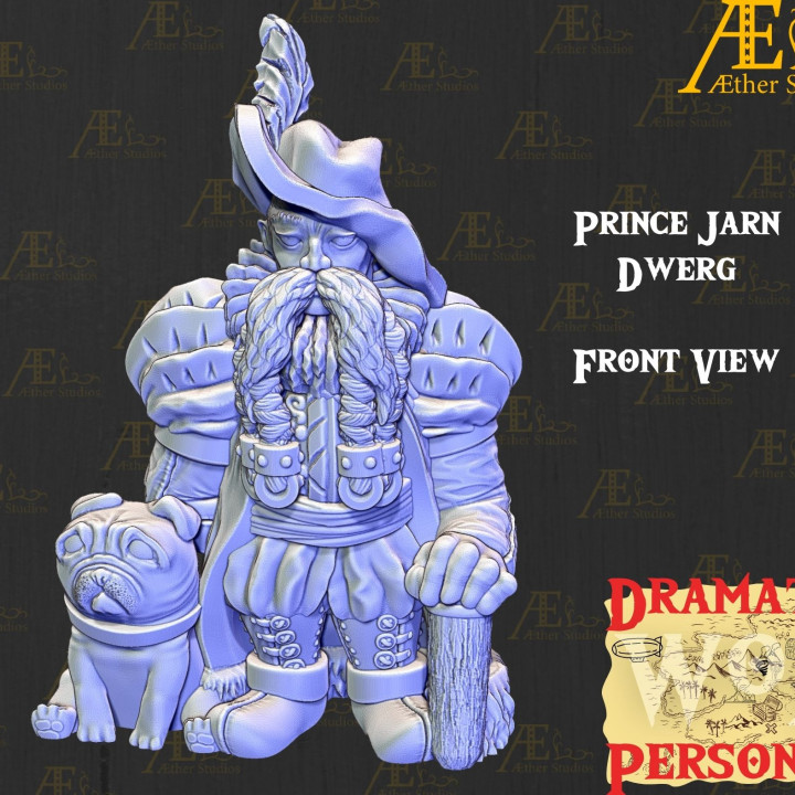 3D Printable AECAST08 – Prince Jarn Dwerg & Zus by Aether Studios