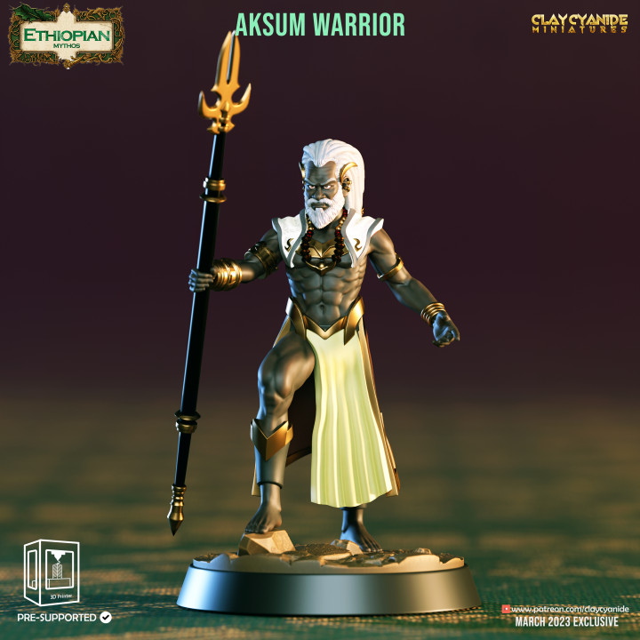 3D Printable Aksum Warriors by Clay Cyanide Miniatures