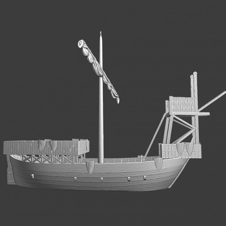 3D Printable Medieval Warship - with Siegetower by Northern Crusades ...