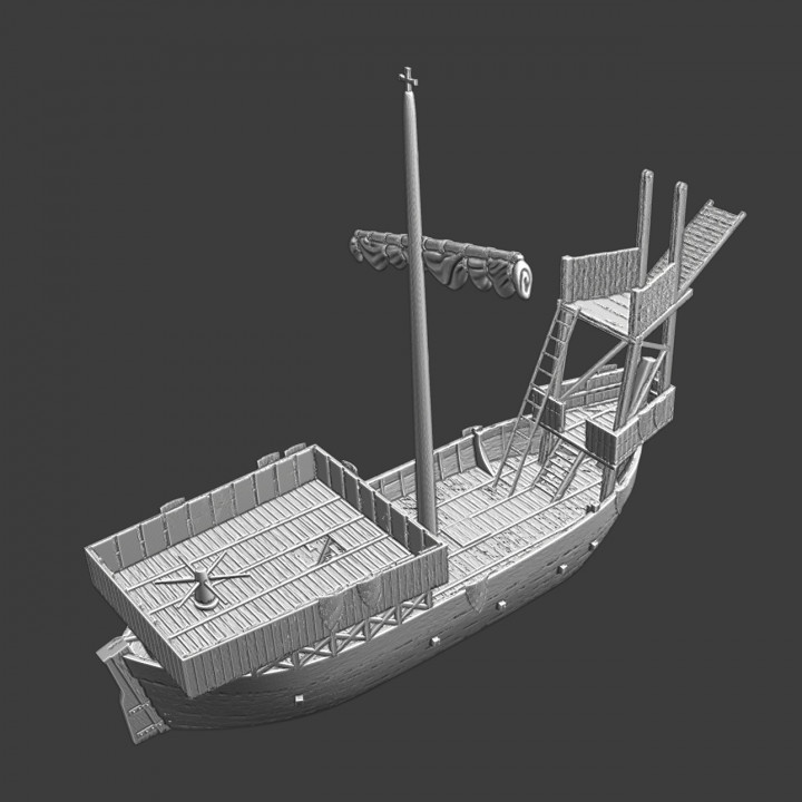 3D Printable Medieval Warship - with Siegetower by Northern Crusades ...