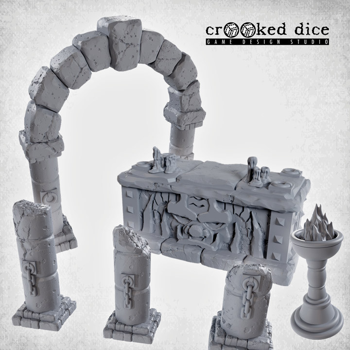 3D Printable Shrine of Evil Bundle by Karl Perrotton