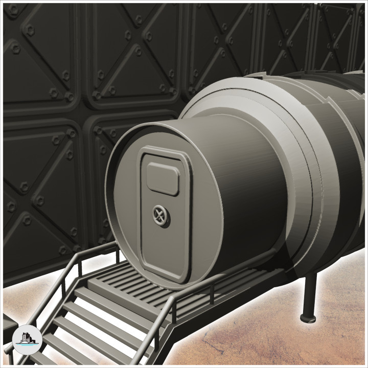 3D Printable Large space base with multiple modules and large ...