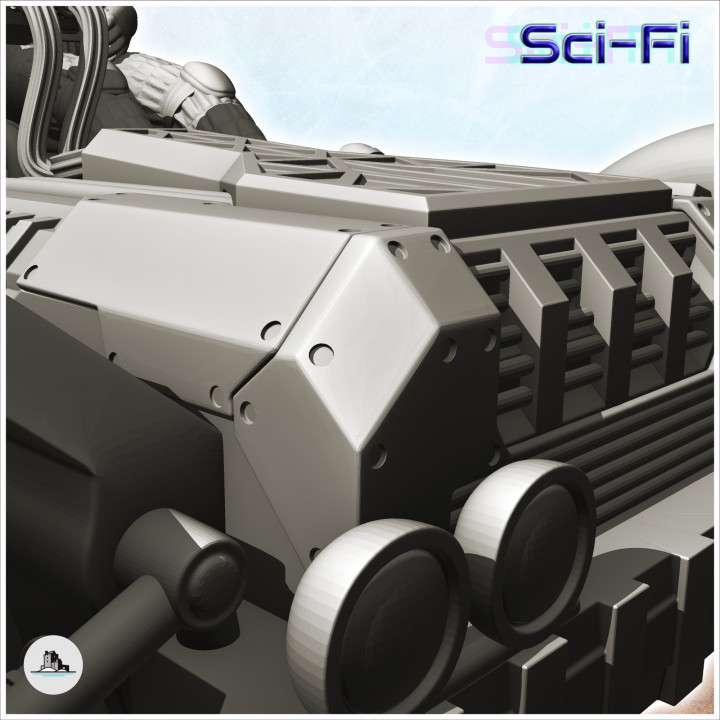 3d Printable Planetary Exploration Rover With Two Astronauts 2 Future Sci Fi Sf Post