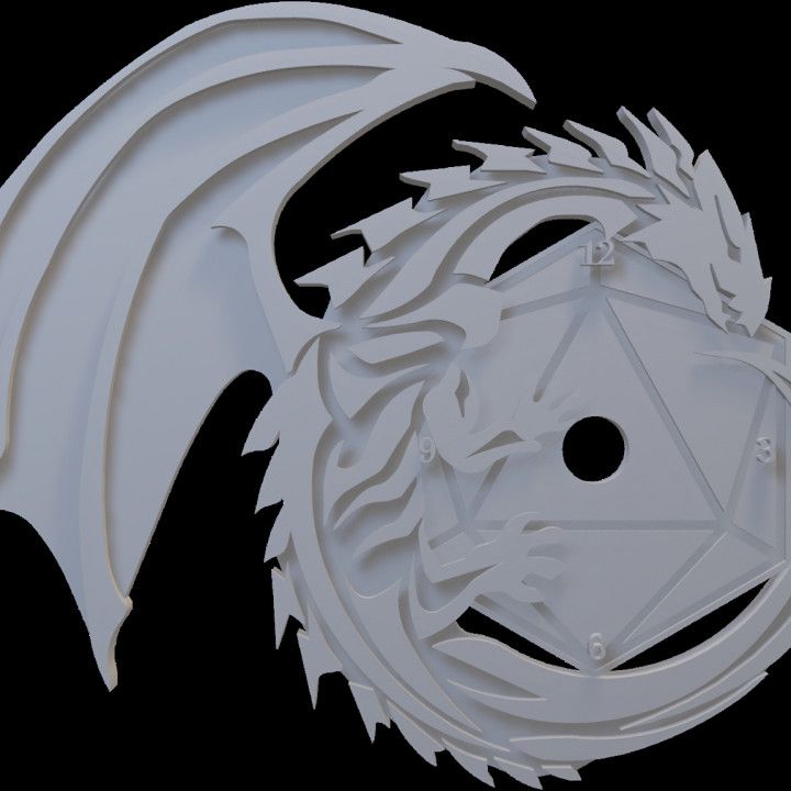 3D Printable Nerdy Clocks - Dragon's Hoard (easy multicolor printing ...