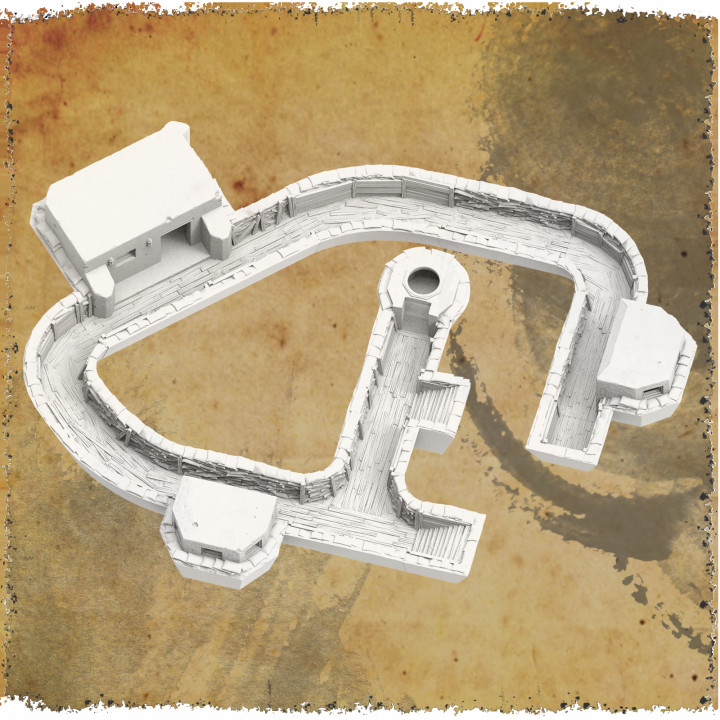 3D Printable Modular build-in trench system by 3Dlayeredscenery