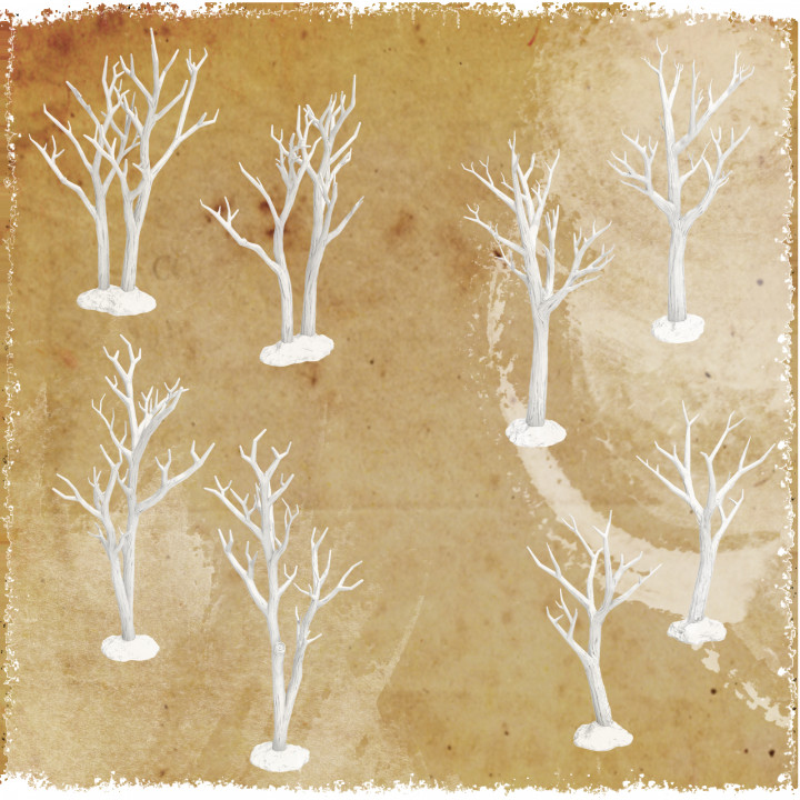 3D Printable Realistic dead tree pack 4pcs by 3Dlayeredscenery