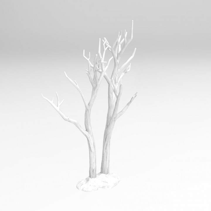 3D Printable Realistic dead tree pack 4pcs by 3Dlayeredscenery