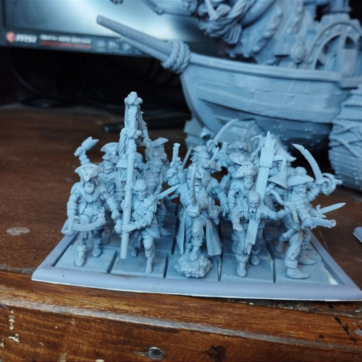 3D Printable Zombie Pirates 2.0 by Landor Miniatures