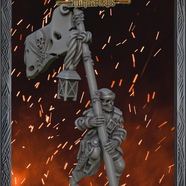 3D Printable Zombie Pirates 2.0 by Landor Miniatures