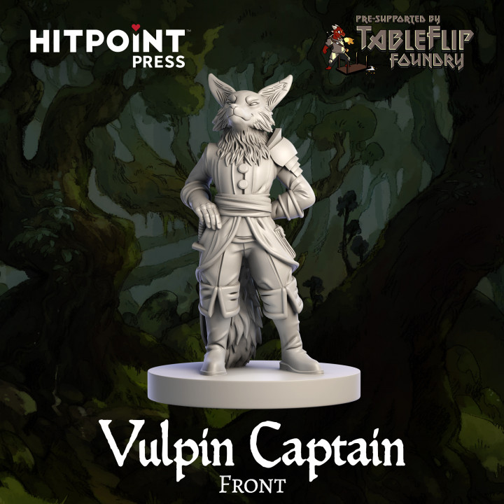 3D Printable HUMBLEWOOD - Vulpin Captain by Hit Point Press