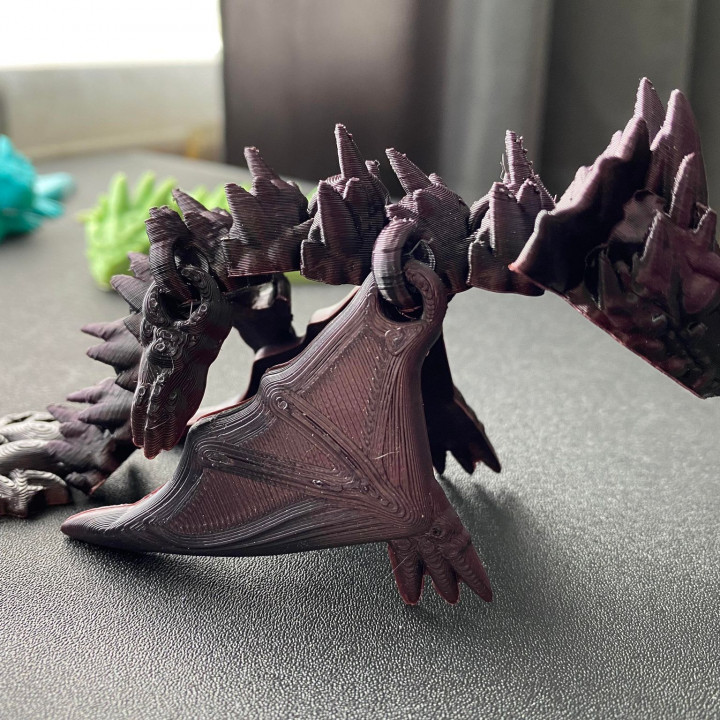 3D Printable Amphiptere Baby Flexible by The Dragon's Den