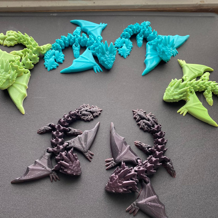 3D Printable Amphiptere Baby Flexible by The Dragon's Den