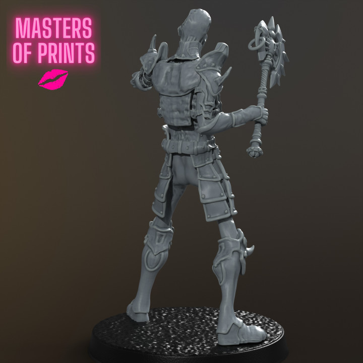 3D Printable ZOMBIE WARRIOR - - MINIATURE 75 MM SCALE by Master