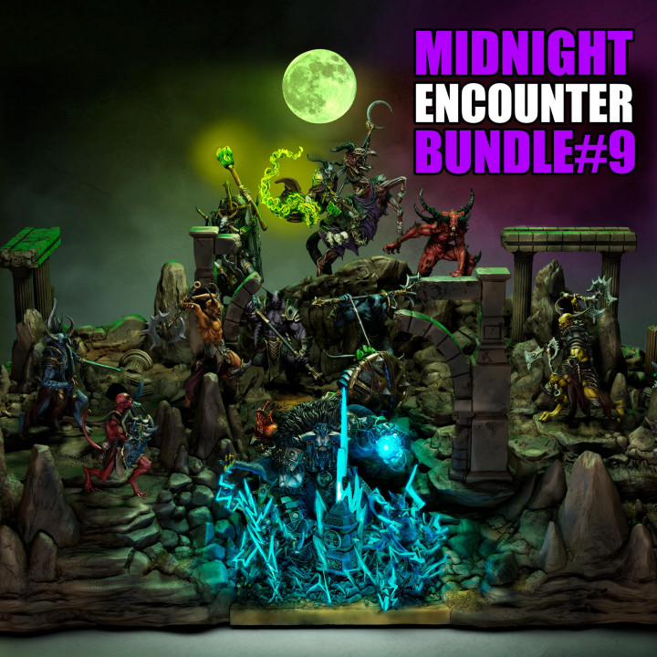 3D Printable BUNDLE#09 - MIDNIGHT ENCOUNTER by Necropunks Miniatures