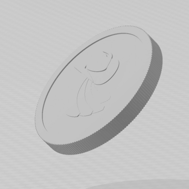 3D Printable One sided Coin by Gavin Powell