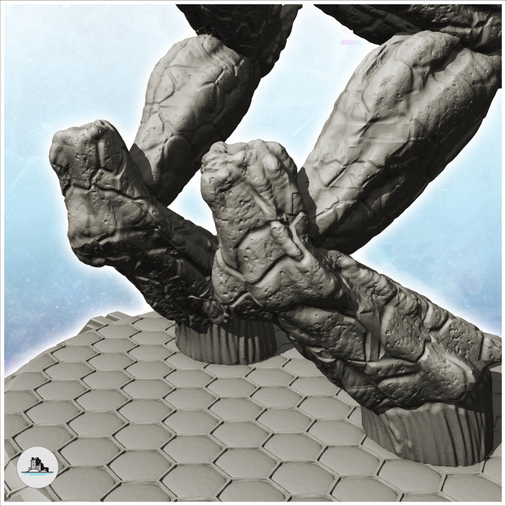 3D Printable Alien creature with round antennas and no arms (4) - SF ...