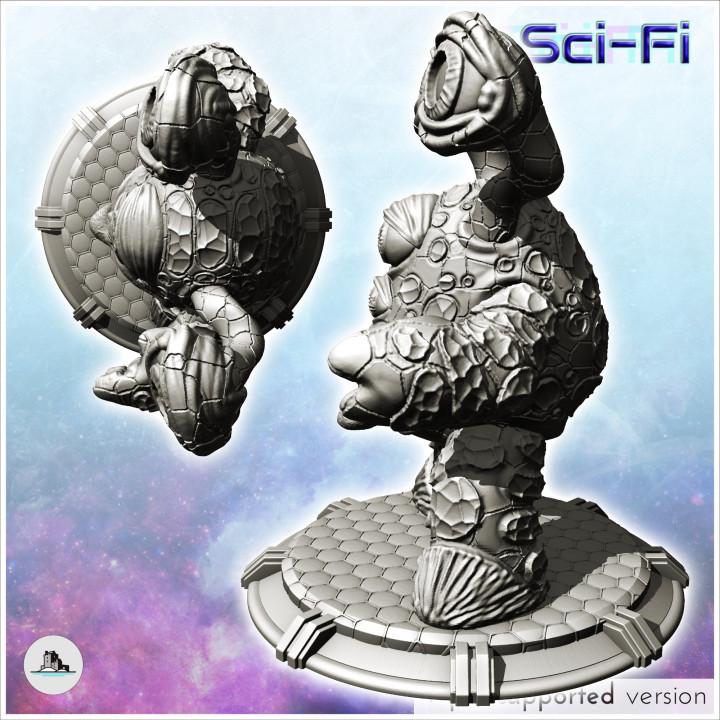 3D Printable Alien creator with four eyes and large tongue (11) - SF ...