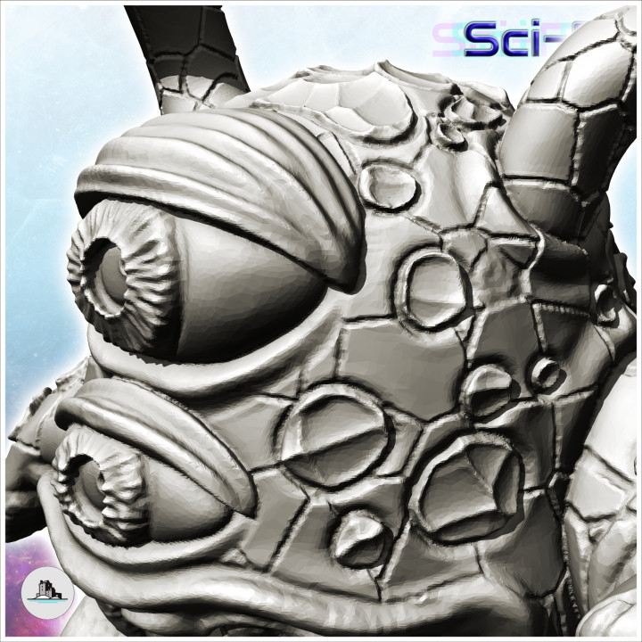 3D Printable Alien creator with four eyes and large tongue (11) - SF ...