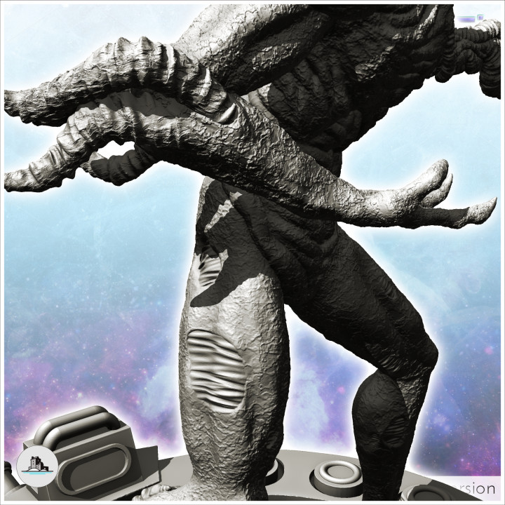 3D Printable Alien creature with multiple tentacles (12) - SF SciFi ...