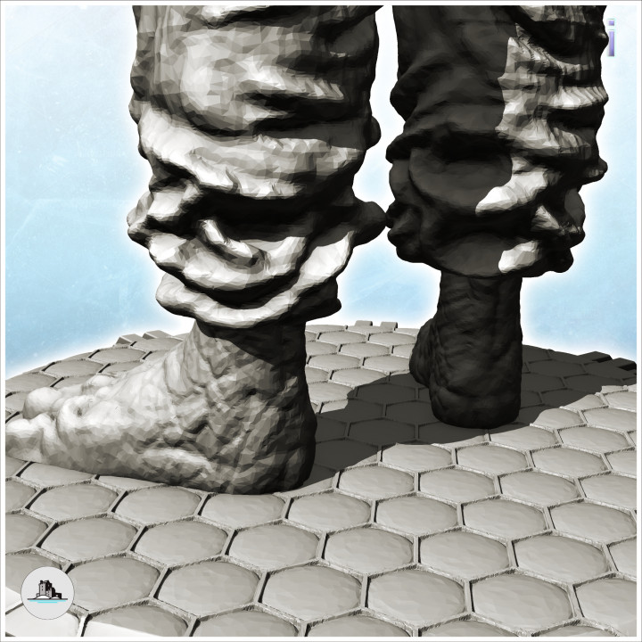 3D Printable Scaly-skinned alien warrior with double laser guns (13 ...