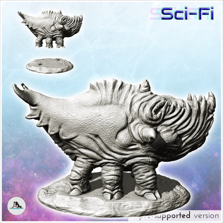 3D Printable Alien whale creature on four legs (20) - SF SciFi wars ...