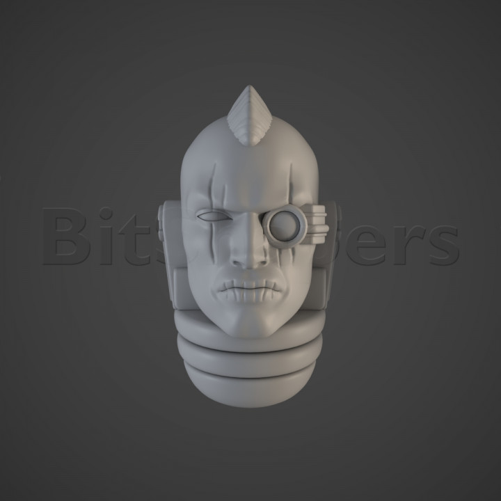 3D Printable Interstellar Marines PUNK Head Pack 01 by ErmyanArts