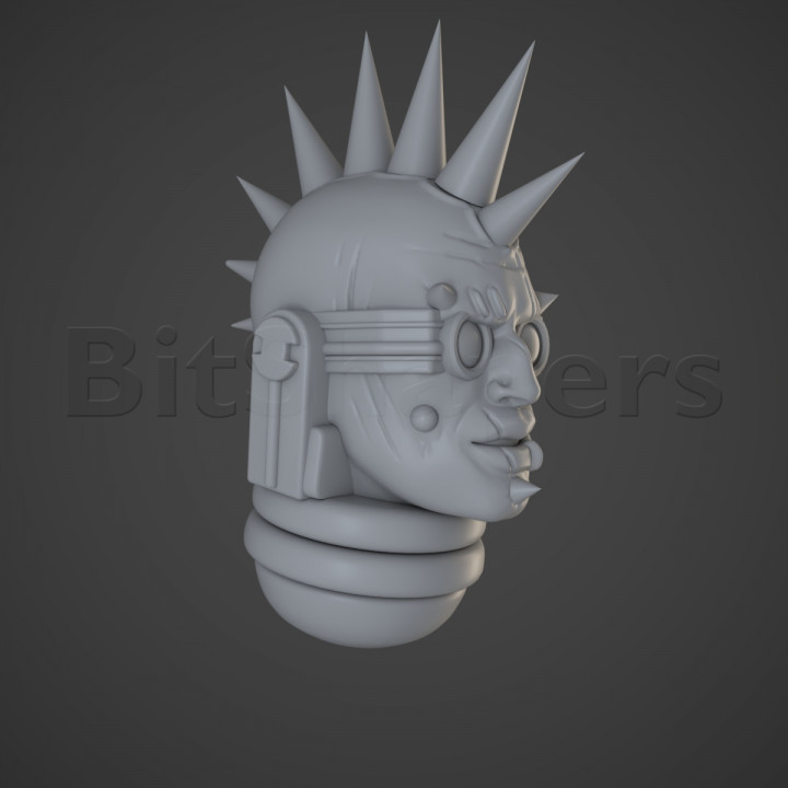3D Printable Interstellar Marines PUNK Head Pack 01 by ErmyanArts