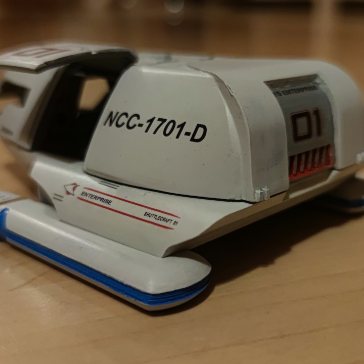 3D Printable Star Trek TNG Typ 7 Shuttle Full Version by Memphis Magoley