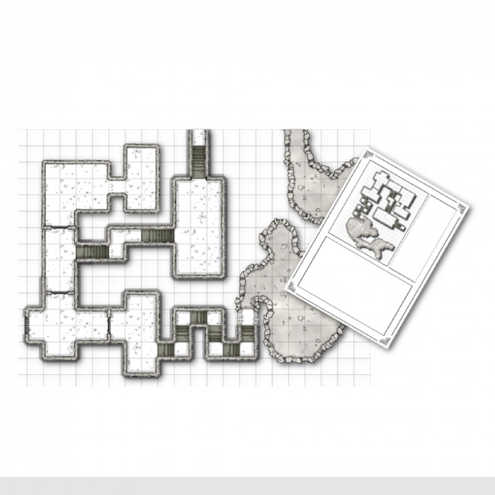 3D Printable "Mega-Dungeon 2 Map Set" (MD2) by August McDaniel