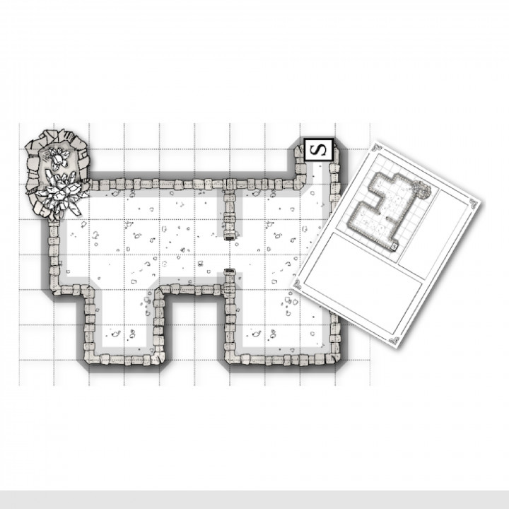 3D Printable "Mega-Dungeon 2 Map Set" (MD2) by August McDaniel