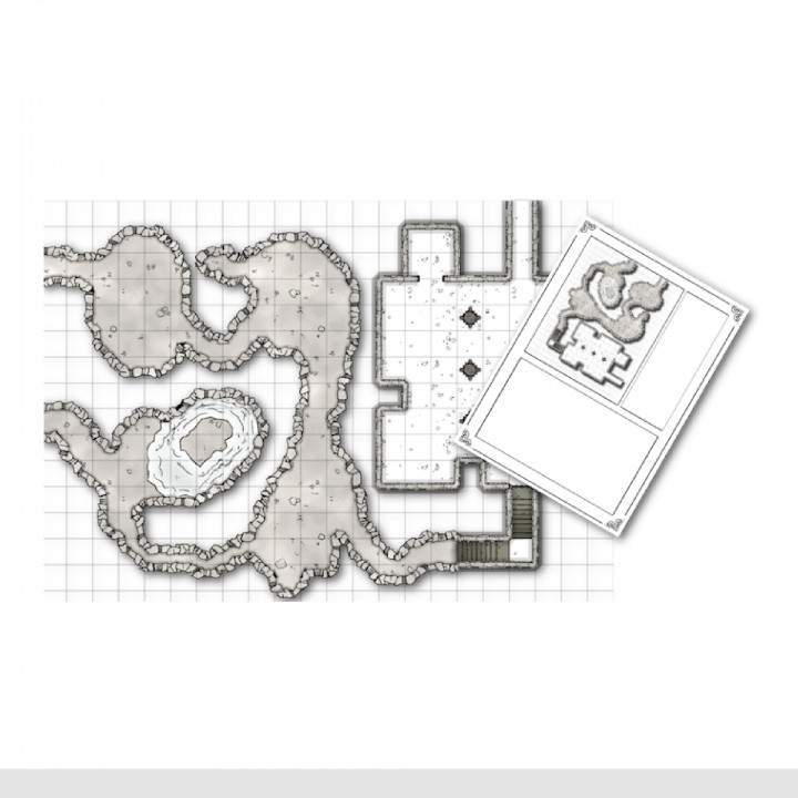3D Printable "Mega-Dungeon 2 Map Set" (MD2) by August McDaniel