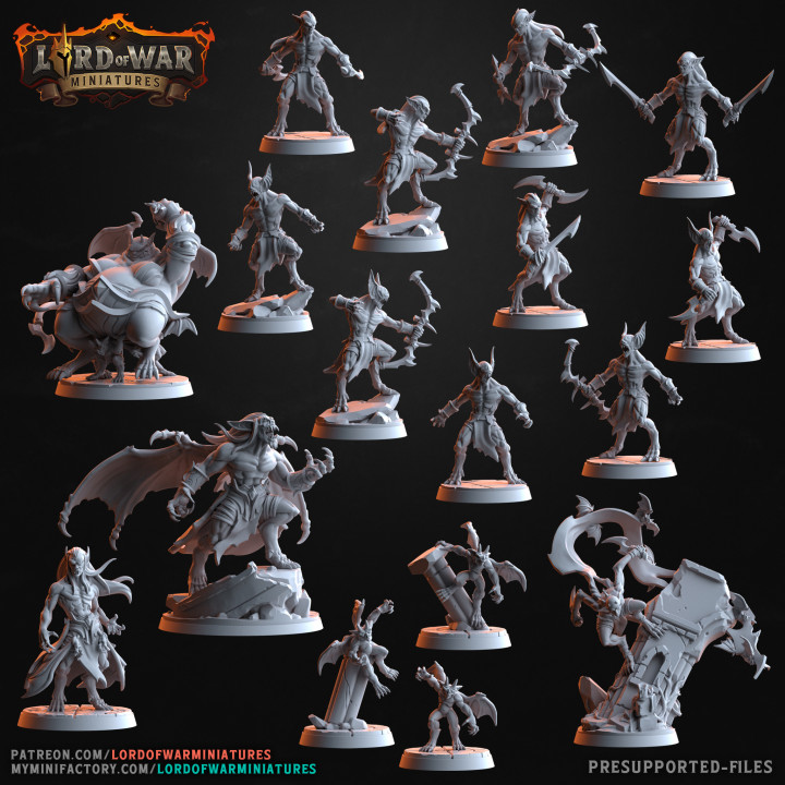3D Printable COMPLETE Vampire Army KICKSTARTER - Presupported by Lord ...
