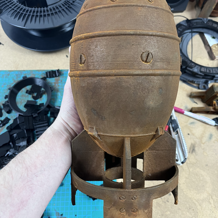 3D Printable Fallout Mini Nuke - piggybank by Tomasz