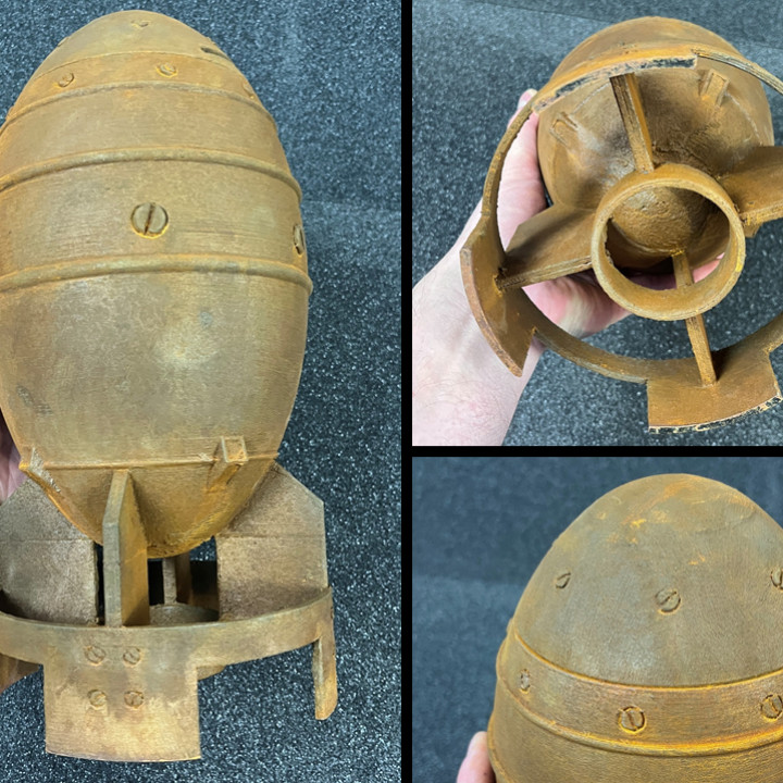 3D Printable Fallout Mini Nuke - piggybank by Tomasz