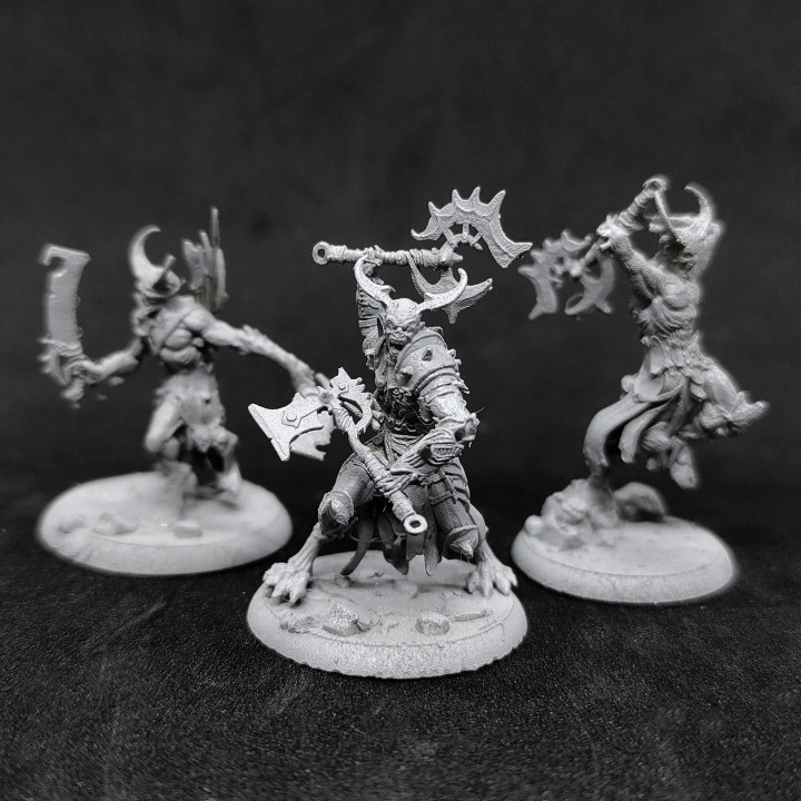3D Printable DEMON WARRIORS - MIDNIGHT ENCOUNTER by Necropunks Miniatures