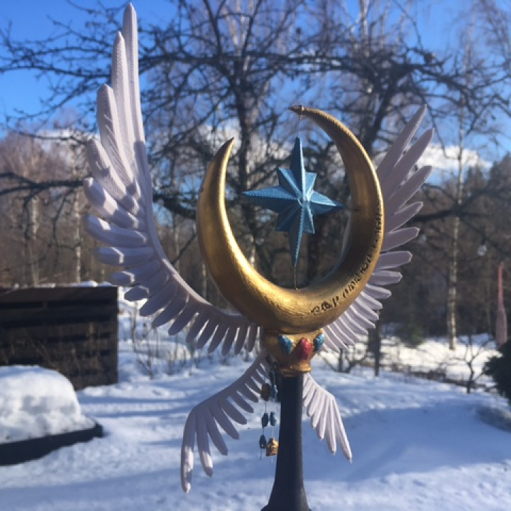 3D Printable Magic of the Heavens - White Mage Staff by Ilkka