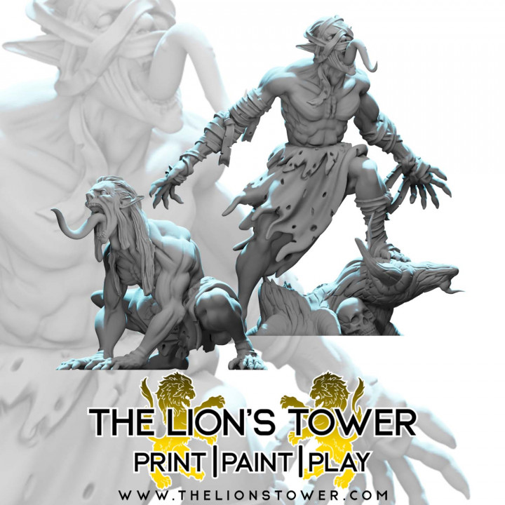 3D Printable Ghasts (Set of 2 x 32mm scale presupported miniatures) by ...