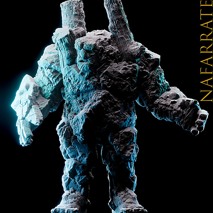 3D Printable Stone Golem by Nafarrate Designs